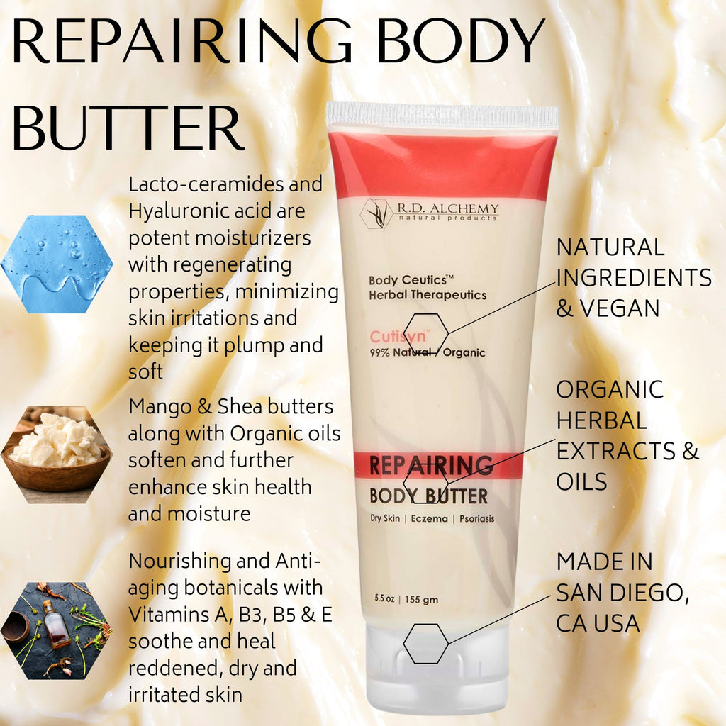 Repairing Body Butter | Moisturize & Heal Psoriasis, Eczema & Dry Skin ...