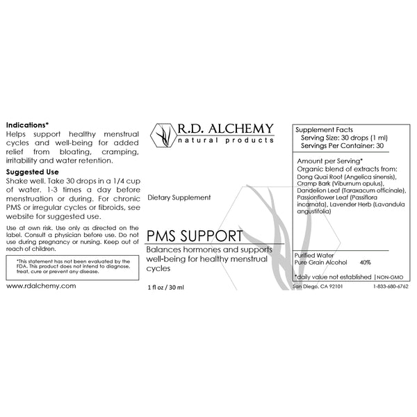PMS Support Extract | Organic Herbal Extract Blend for Hormone Balance ...