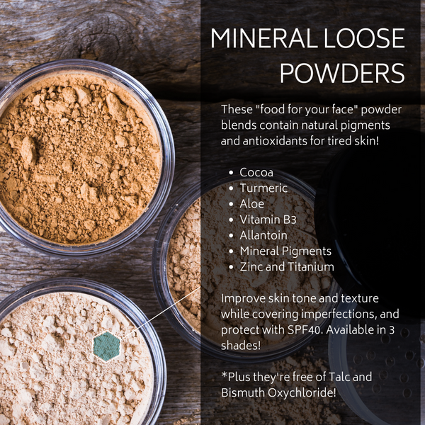 Mineral Loose Powders with SPF 40 - TALC FREE! – RD Alchemy Natural ...